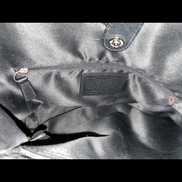 Coach | Bags | Coach Black And Silver C Logo Tote Vguc | Poshmark